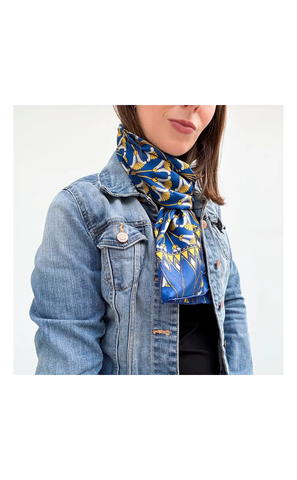 Lotus Flowers Silk Habotai Scarf | Fox and Chave FC 62 265 Scarve